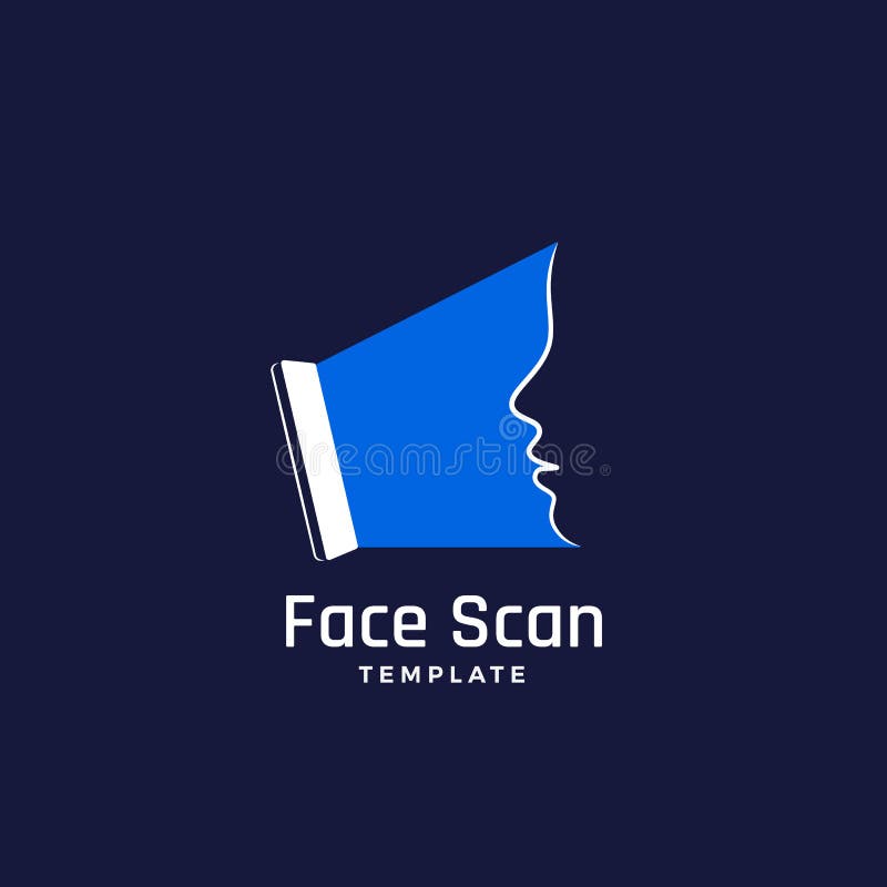 Face Scan Abstract Vector Sign, Emblem, Icon or Logo Template ...