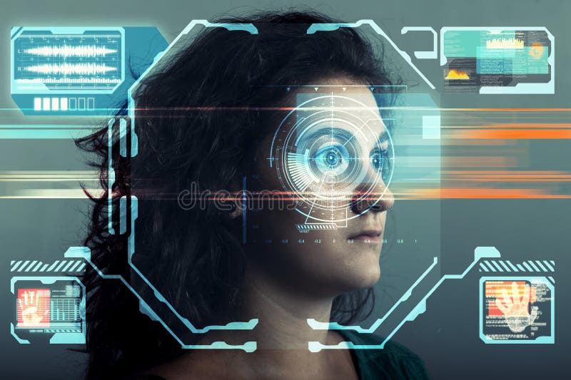 Face Scan. Futuristic Face Scan Identity Stock Photo - Image of ...