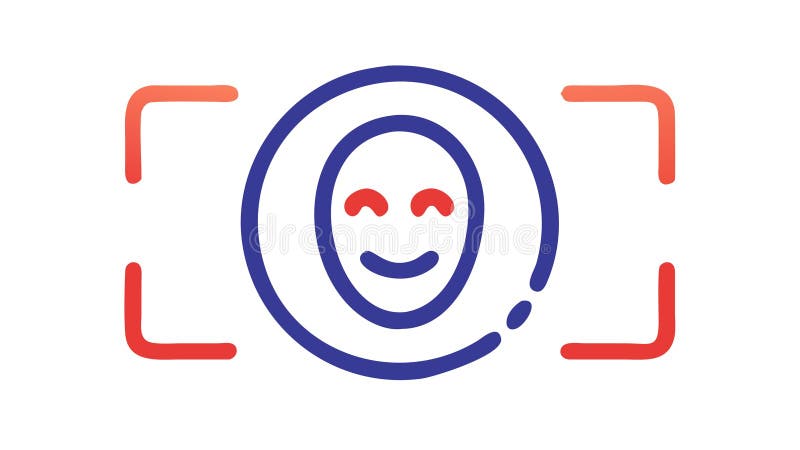 Face Scan Icon, Representing Biometric Recognition or Security, Vector Design Generative AI ...