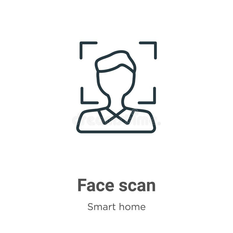 MRI Scan Outline Icon, Person Doing Medical Tests Stock Vector ...