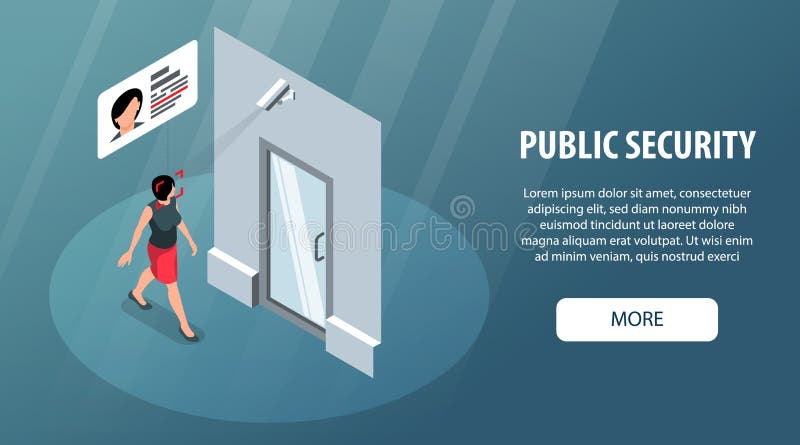 Face Scanner Security Banner Stock Vector - Illustration of banner ...