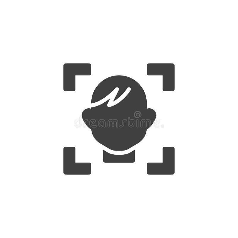 Face with Scanning Frame Vector Icon Stock Vector - Illustration of ...