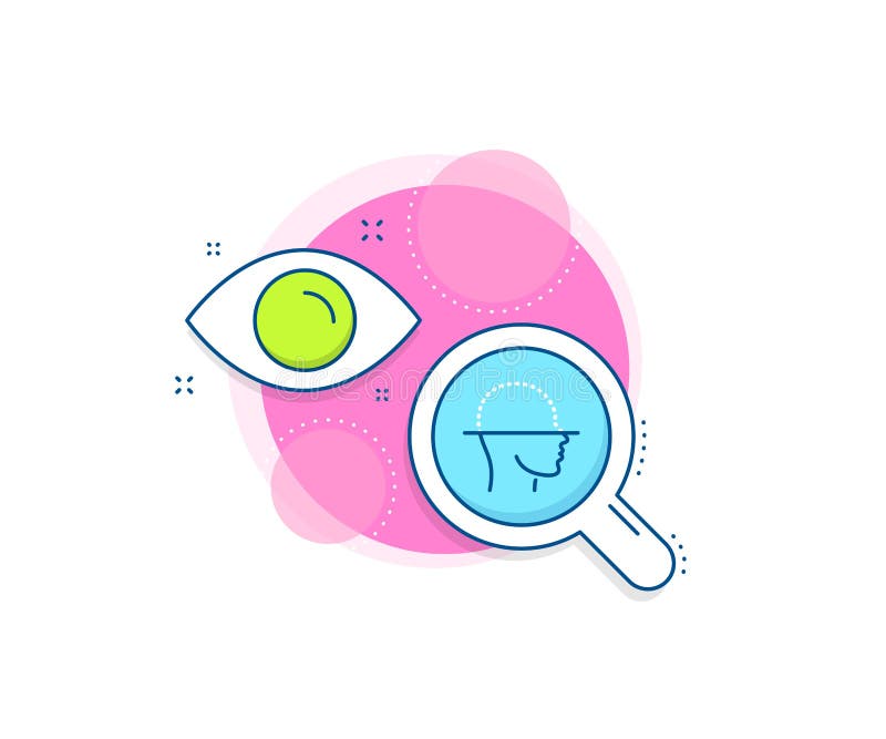 Face Scanning Line Icon. Facial Scan Sign. Vector Stock Vector ...