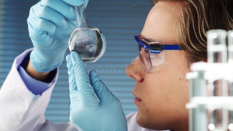 Face, Science and Experiment with Man in Laboratory for Research ...