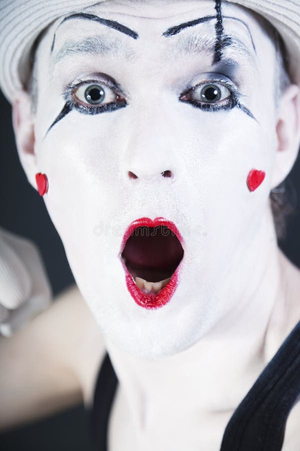Face of screaming mime stock image. Image of pantomime - 17686879
