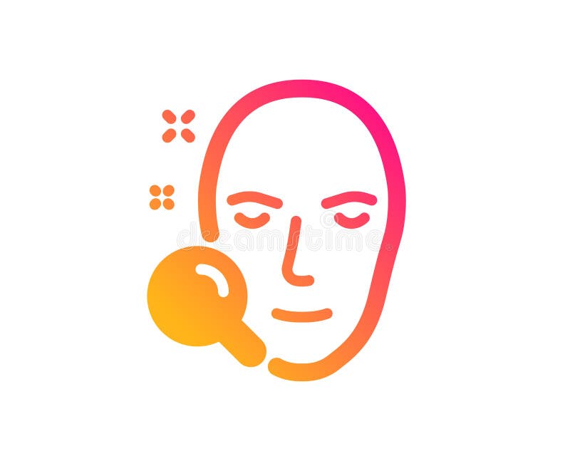 Face Search Icon. Head Recognition Sign. Vector Stock Vector ...