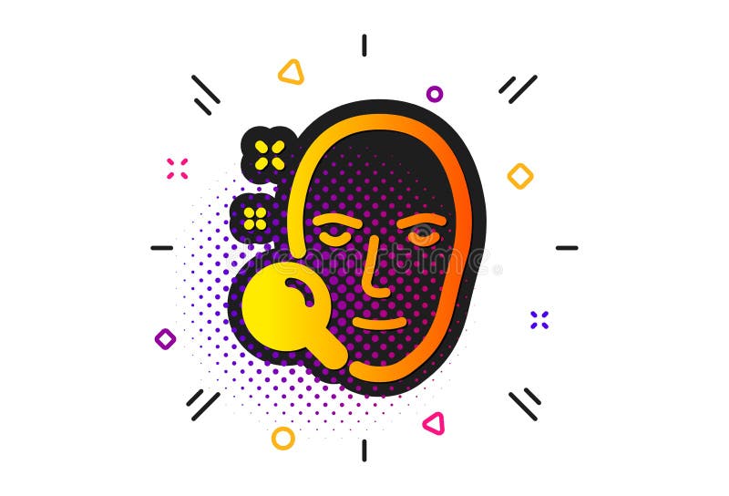 Face Search Icon. Head Recognition Sign. Vector Stock Vector ...