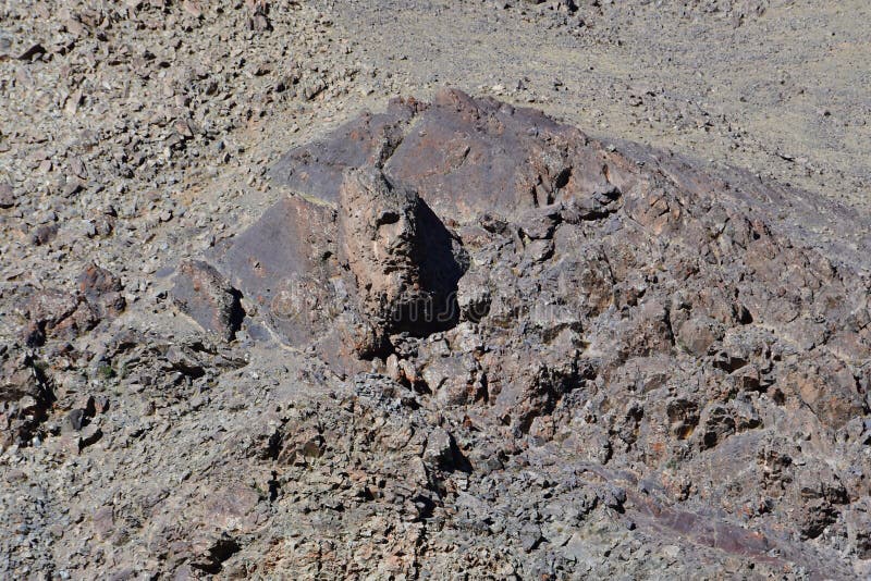 Face-shaped Stone in the Mountains of Tibet, China Stock Image - Image ...