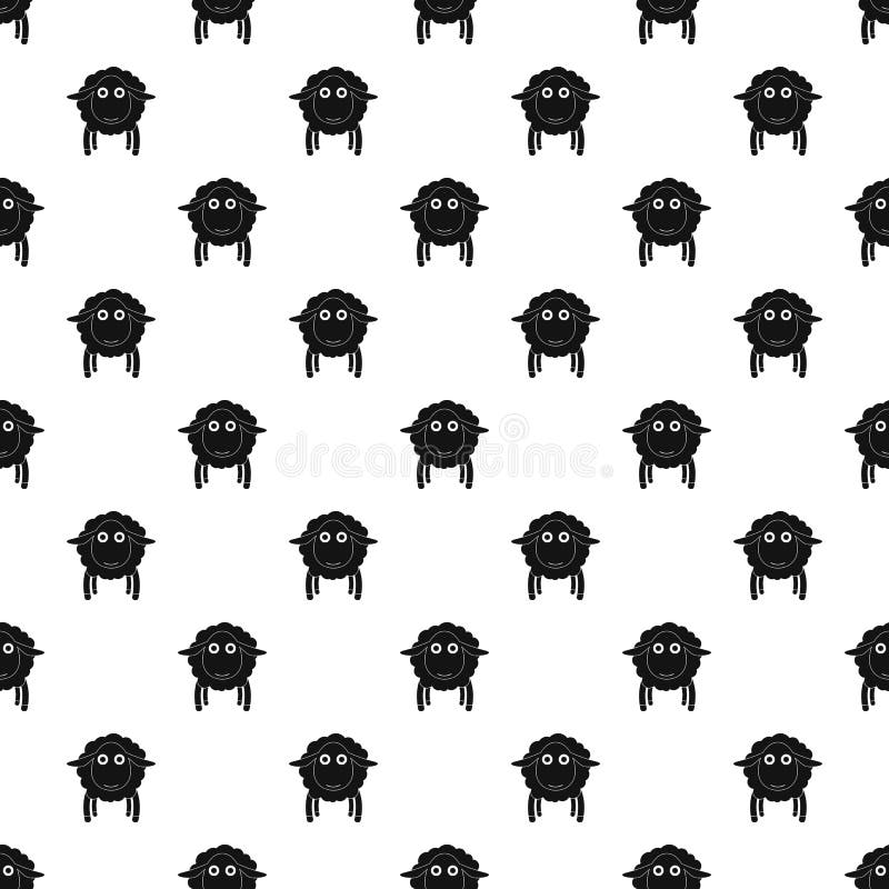 Face of Sheep Pattern Seamless Vector Stock Vector - Illustration of ...