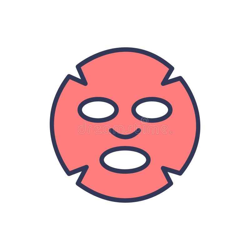 Face Sheet Mask Flat Icon, Vector Illustration Stock Illustration ...