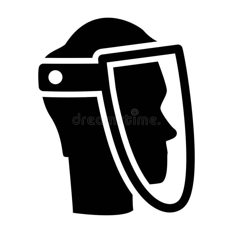 Face Shield Icon stock illustration. Illustration of designed - 330671314
