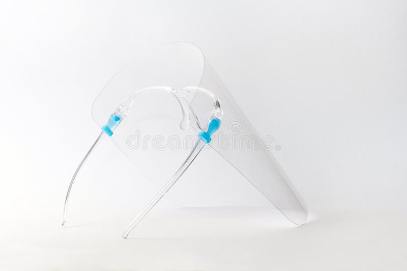 Face Shield Isolated on a White Background Stock Photo - Image of face ...