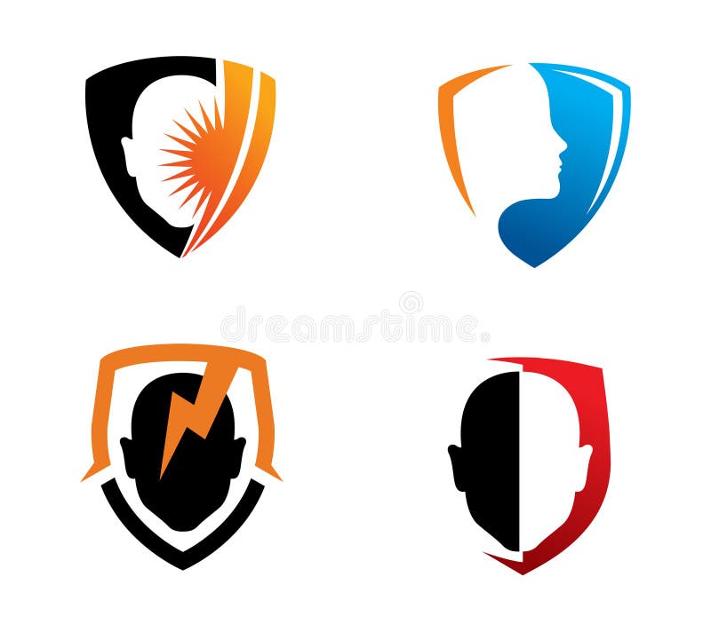 Face Shield Logo Template Design Stock Vector - Illustration of emblem ...