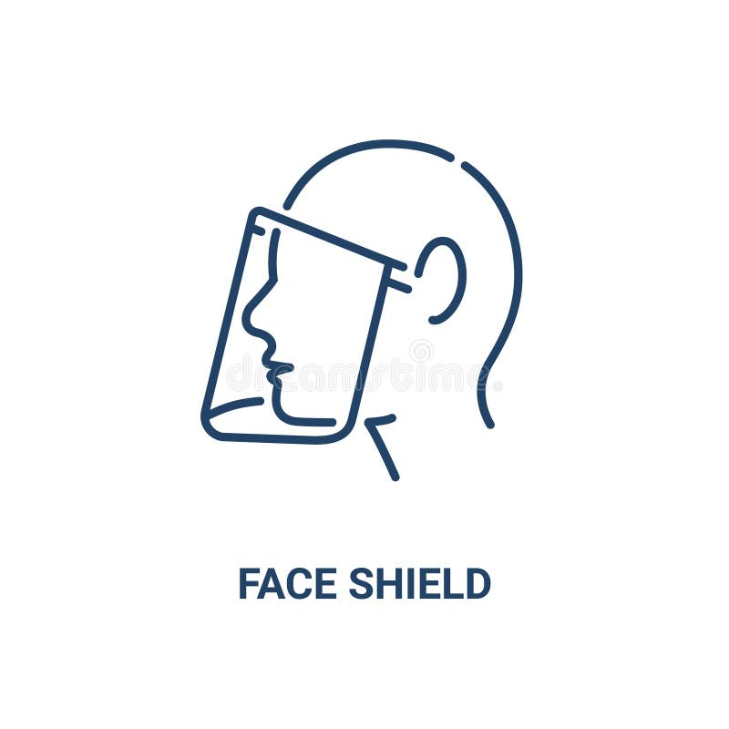 Face Shield Mask Icon. Face Glasses Eye Protection Safety Vector ...