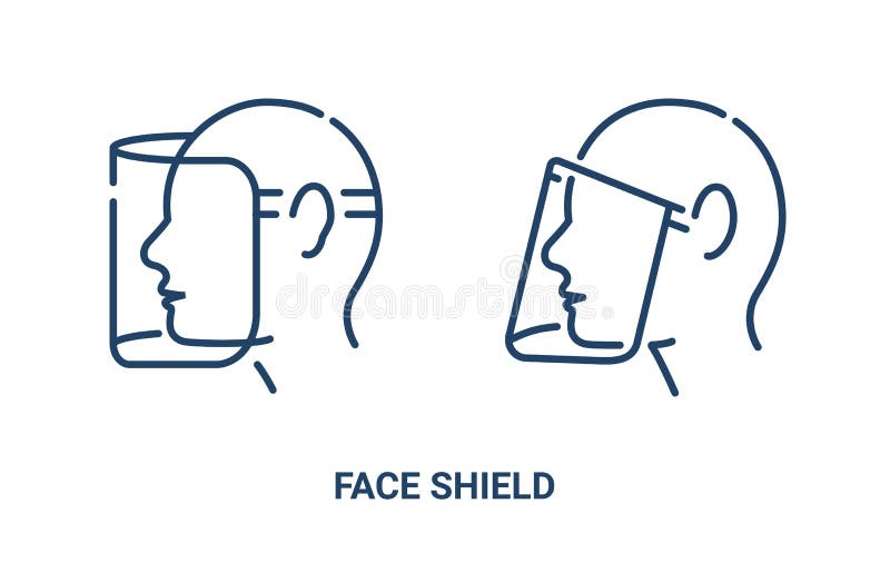 Face Shield Mask Icon. Face Glasses Eye Protection Safety Vector ...