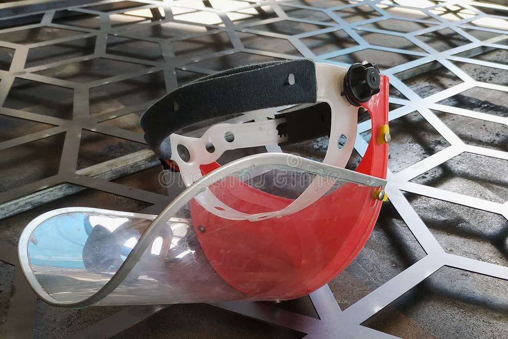 The Face Shield is Placed on the Workbench Stock Image - Image of ...