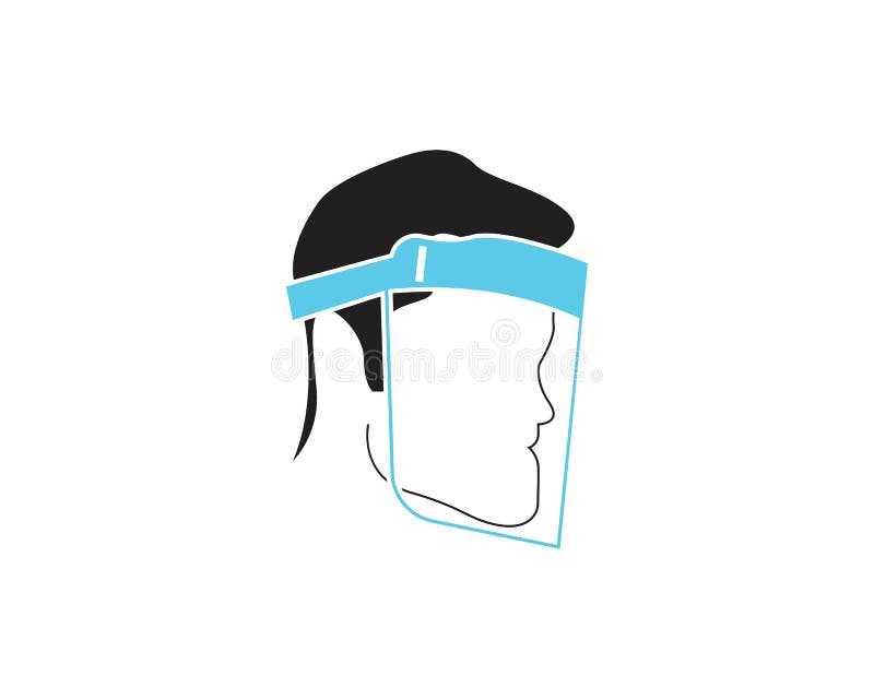 Face Shield Protection Logo Template Stock Illustration - Illustration ...