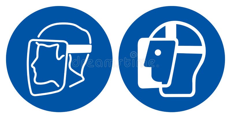 Face Shield Symbol Sign,Vector Illustration, Isolated on White ...