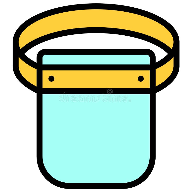 Face Shield Vector Illustration, Filled Style Icon Stock Vector ...