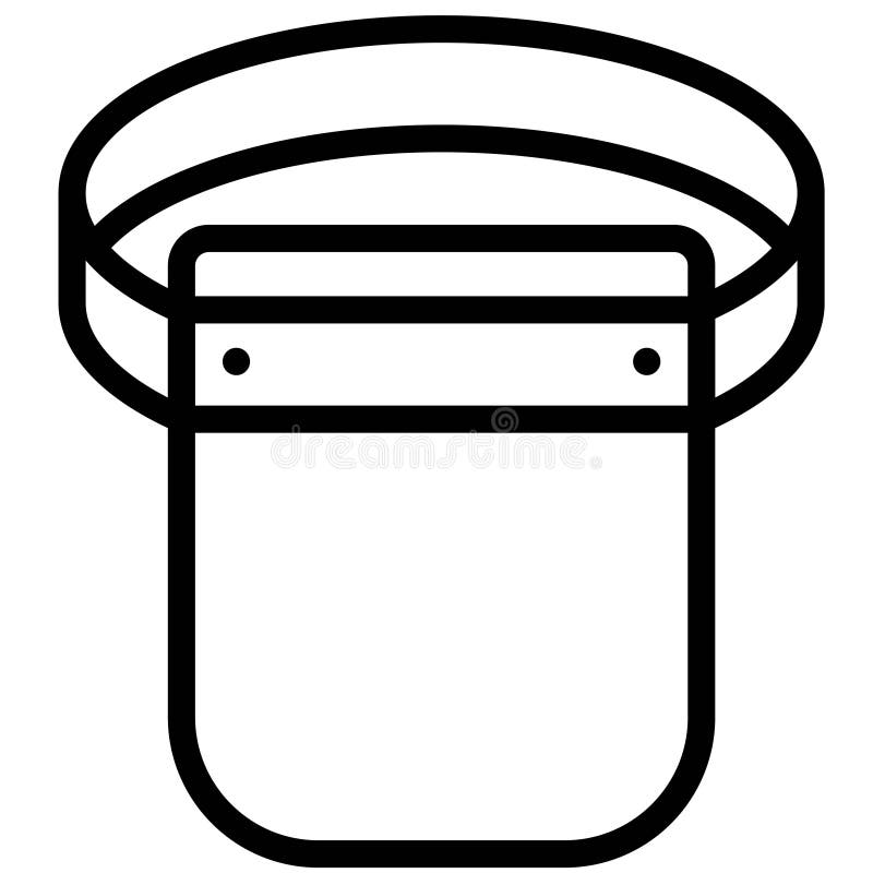 Face Shield Vector Illustration, Line Style Icon Stock Vector ...