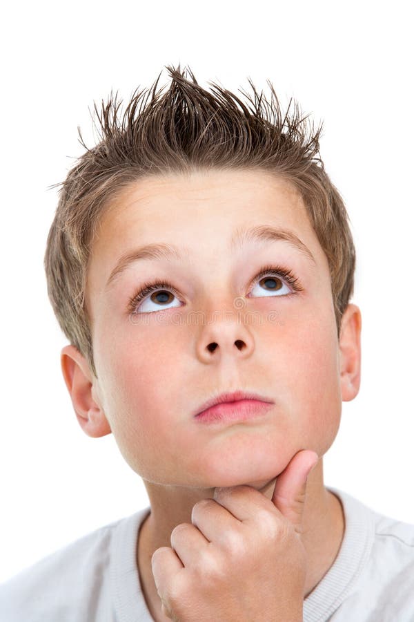 Face Shot of Boy Looking Up. Stock Photo - Image of handsome, lifestyle ...