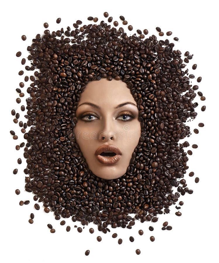 Face Shot Of A Young Girl Wearing Candy Make Up Stock Image - Image of ...