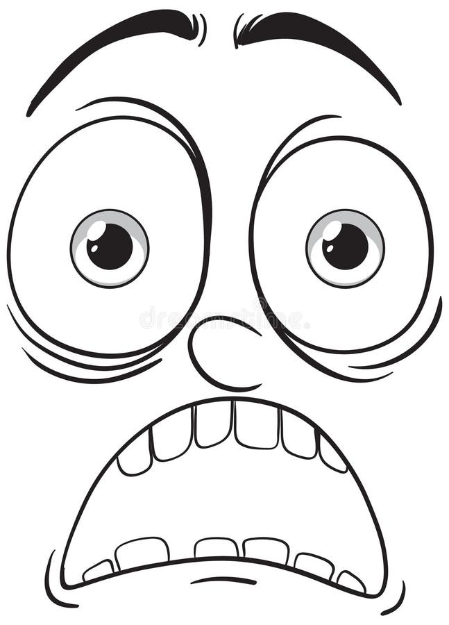 Face showing extreme shock stock vector. Illustration of expression ...