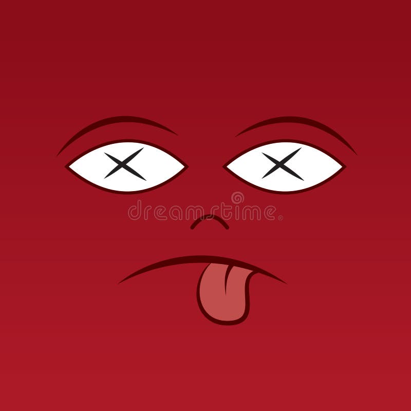 Face Sick Red stock vector. Illustration of character - 30892128