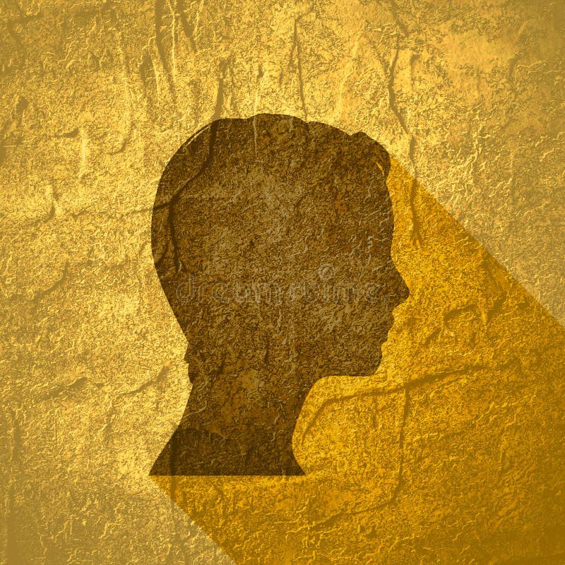 Silhouette of a Female Head. Stock Illustration - Illustration of flat ...