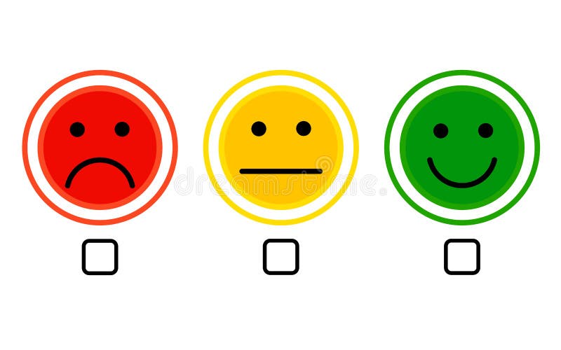 Face Smile Icon Positive, Negative Neutral Opinion Vector Rate Button ...