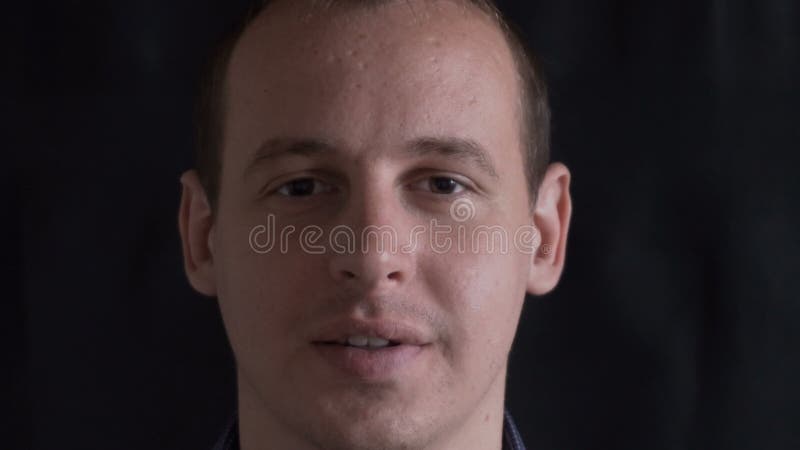 Face of a Smiling Man, a Distorted Random Characters. Concept: a Glitch ...