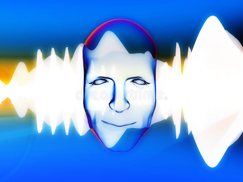 Face and Soundwave stock illustration. Illustration of happiness - 8082988