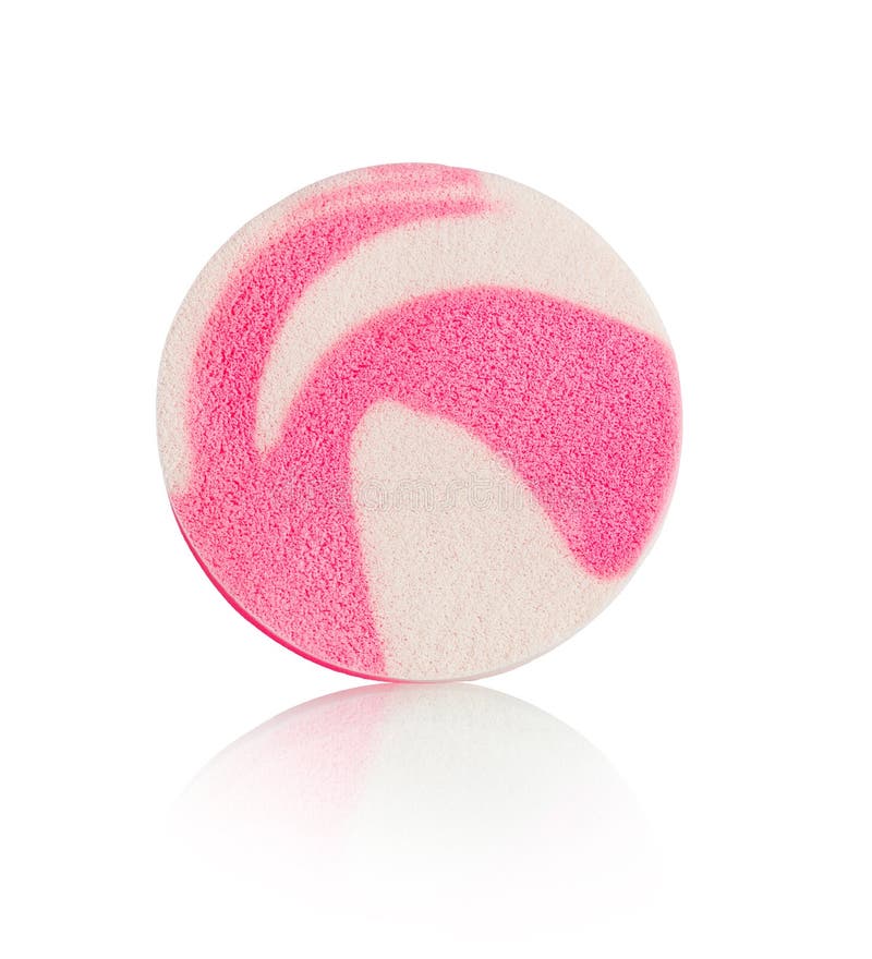 Face Sponge Powder Isolated on White Stock Photo - Image of creamer ...