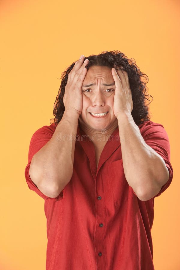 Face Squeeze stock image. Image of fatigue, shirt, migraine - 18506335