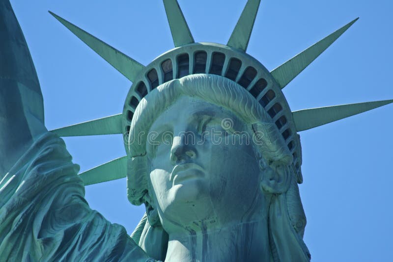Face of Statue of Liberty stock image. Image of independence - 2381103