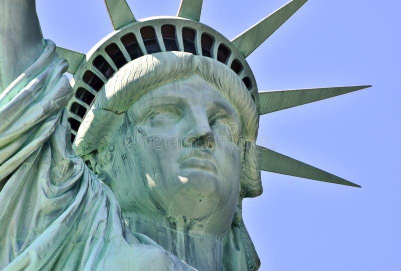 Face of the Statue of Liberty Stock Image - Image of face, liberty ...