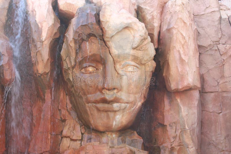 Face in Stone stock photo. Image of water, eyes, nature - 218003298