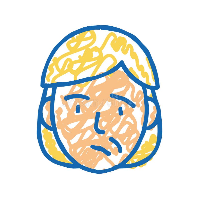 Face Stroke Icon Doodle Illustration Stock Illustration - Illustration ...