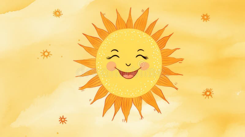 Face sun illustration stock illustration. Illustration of curved ...