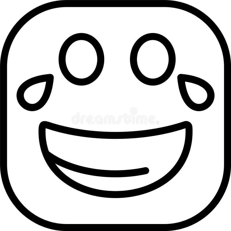 Face with Tears of Joy Vector Icon Stock Vector - Illustration of tears ...