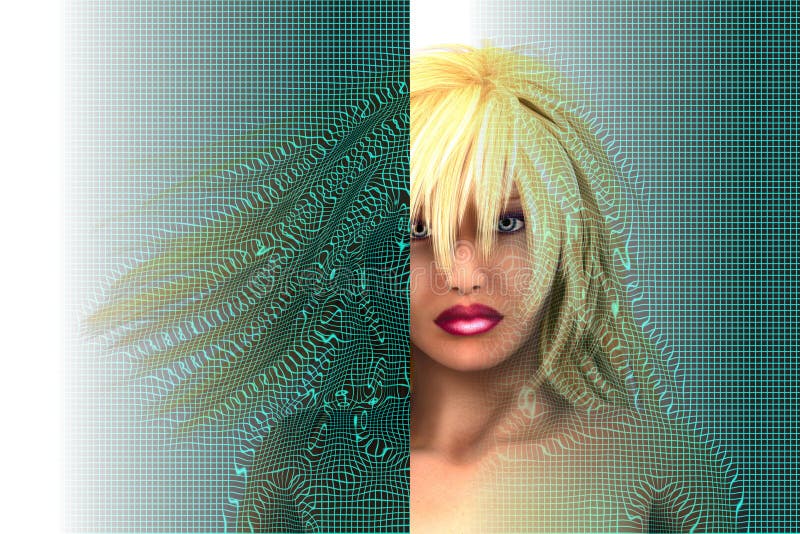 High-tech face technology stock illustration. Illustration of brother ...