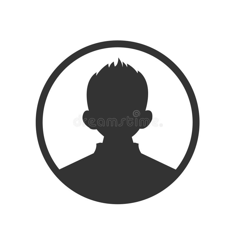 Face Man Head Icon Silhouette. Male Avatar Profile Icon. Stock Vector ...