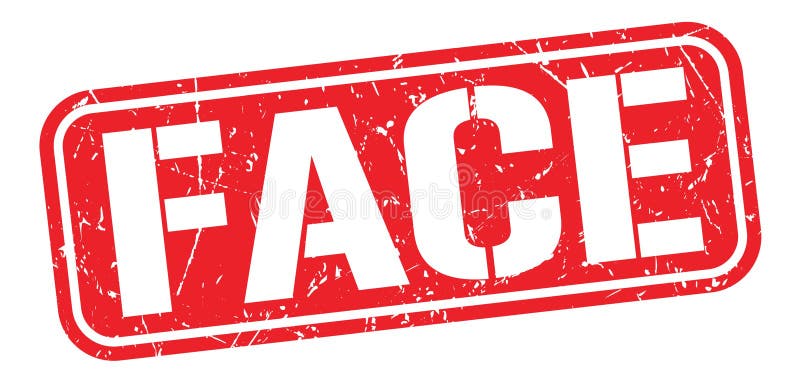 FACE Text Written on Red Stamp Sign Stock Illustration - Illustration ...