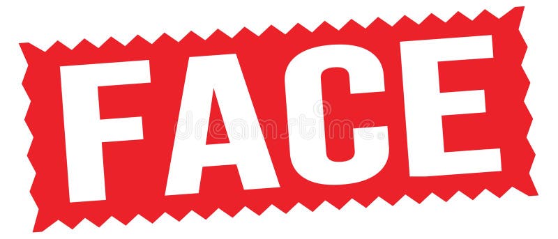 FACE Text Written on Red Stamp Sign Stock Illustration - Illustration ...