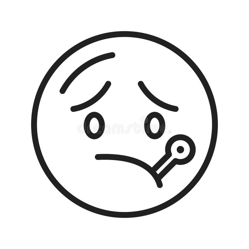 Face with Thermometer Icon Vector Image. Suitable for Mobile Apps, Web ...