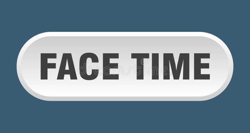 Face time button stock vector. Illustration of time - 196837393