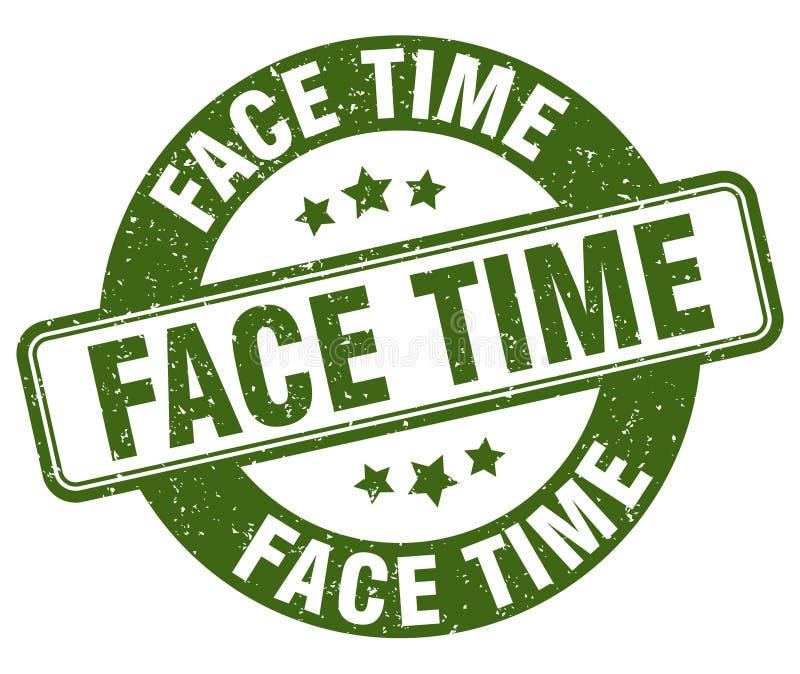 Face Time Stamp. Face Time Label. Round Grunge Sign Stock Vector ...