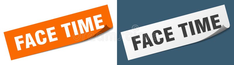 Face Time Sticker. Face Time Sign Set Stock Vector - Illustration of ...