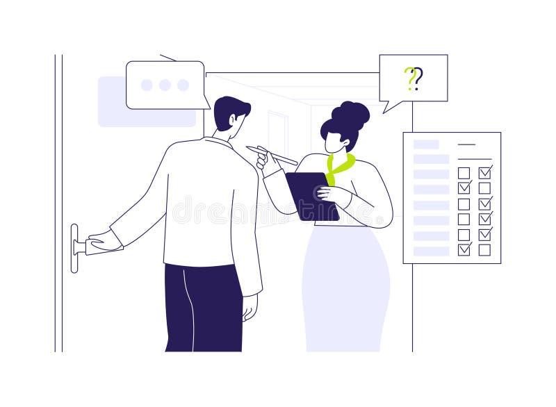 Face-to-face Census Interview Abstract Concept Vector Illustration ...