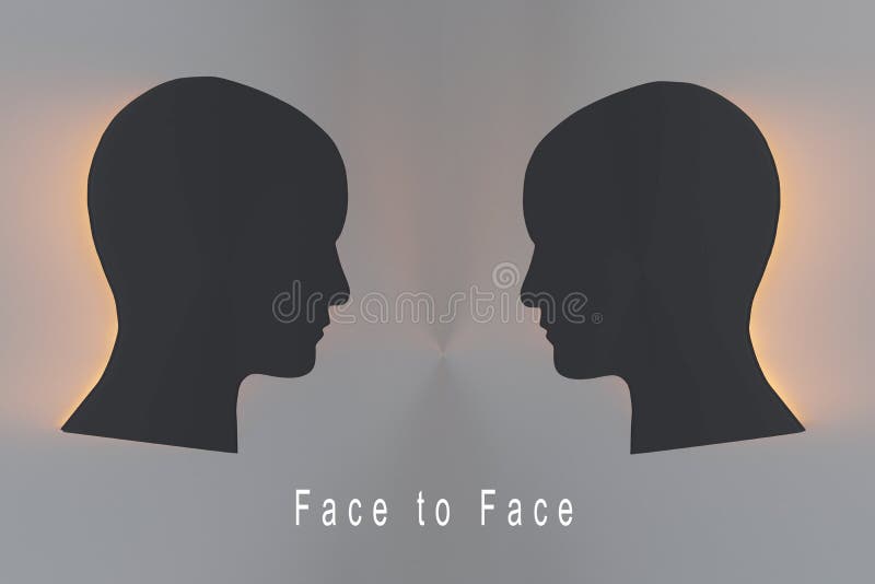 Face to Face concept stock illustration. Illustration of businessman ...